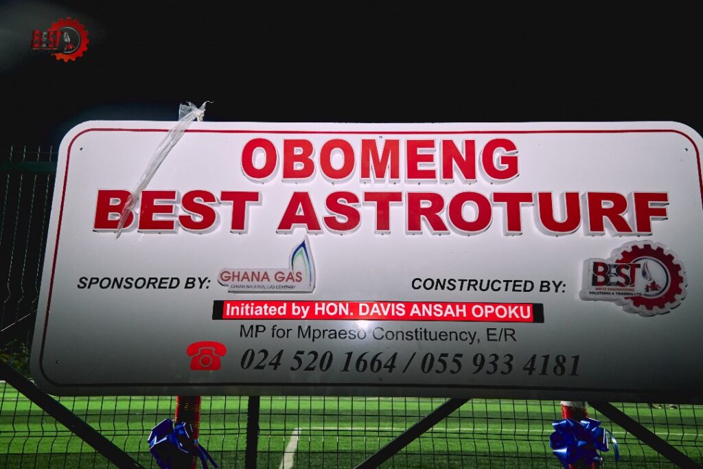 Mpraeso MP commissions new Obomeng artificial turf and gives ....