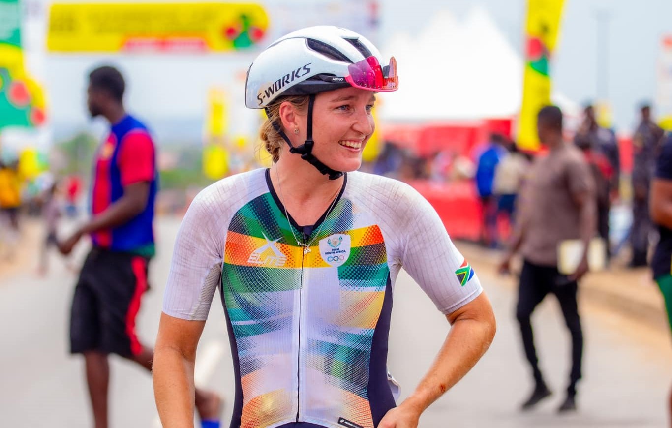 #AfricanGames: Hayley Preen wins the gold medal in the women's cycling