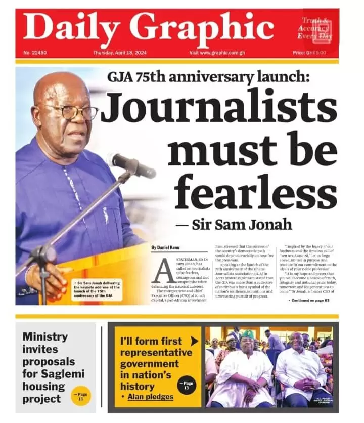 Today’s front pages – Thursday April 18 2024