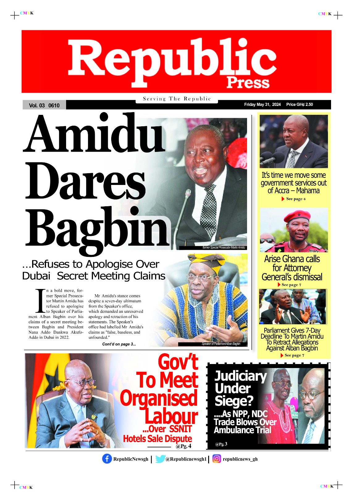 #MaxNewspaperHeadlines: Today’s front pages – Wednesday, May 29, 2024